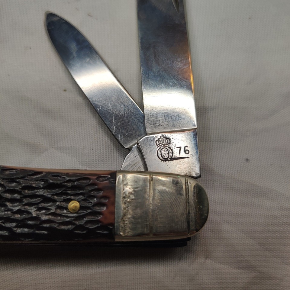Vintage Folding Pocket Knife Queen Cutlery 76 Two Blade 1976 Rigged 4.5 ...