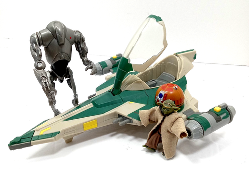 STAR WARS Yoda's Jedi Attack Fighter with Yoda & Super Battle Droid | eBay