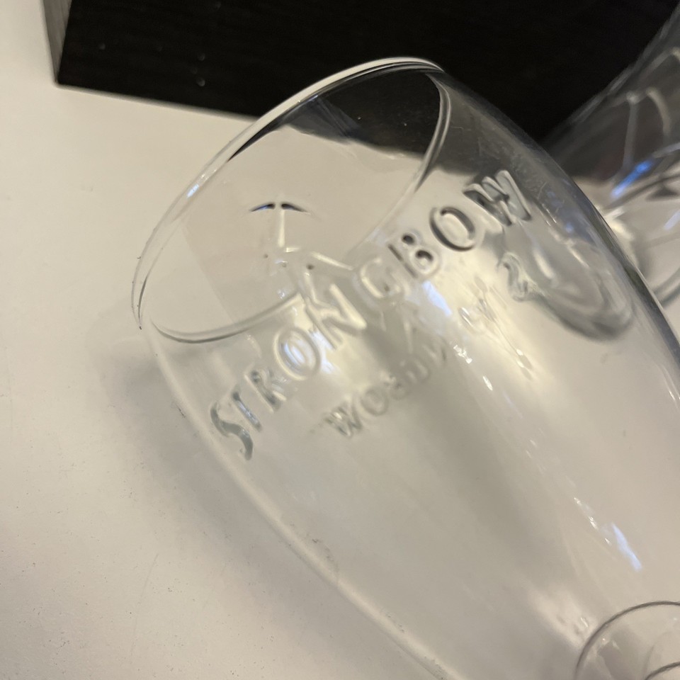 6 x vintage Strongbow Embossed Pint Glasses | eBay UK