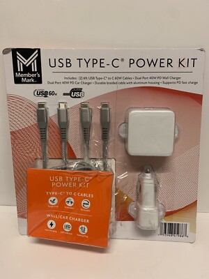 Member's Mark USB-C to USB-C Cable Power Kit | eBay