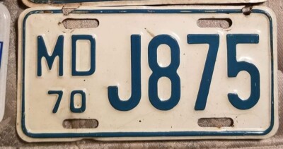 1970 Maryland Motorcycle License Plate | eBay