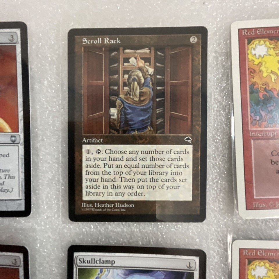 MTG Magic The Gathering 20 Card Lot Scroll Rack Skull Clamp ...