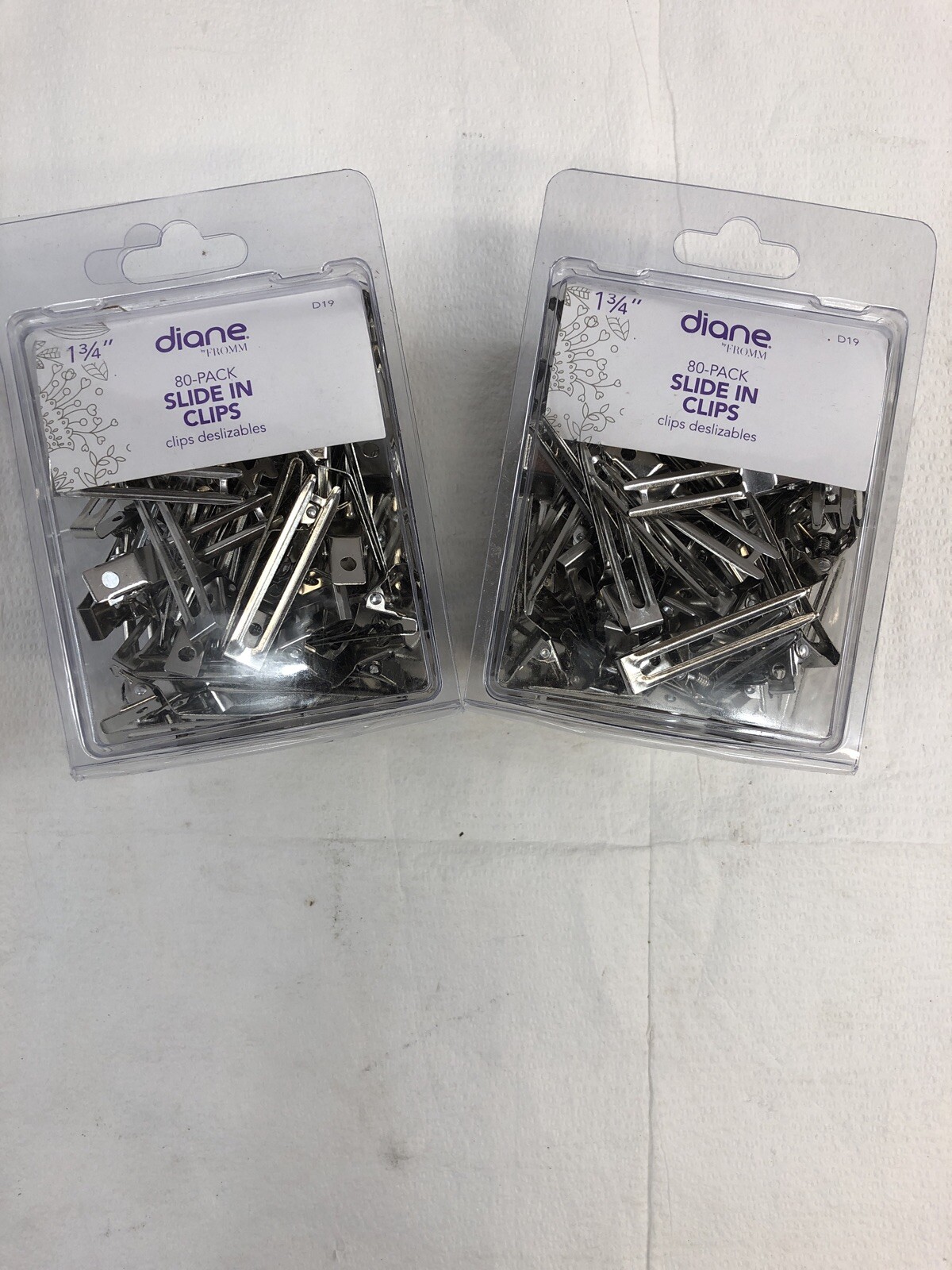 Slide In Clips 80 pack 1-3/4" SSteel 2X Secure Hold Hair Pins-D19-LOT ...