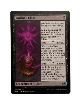 WARLOCK CLASS AFR MTG BLACK ENCHANTMENT UNCOMMON NM | eBay