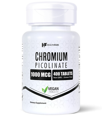 Chromium Picolinate 1000mcg 400 Tablets Support Carbohydrate Breakdown ...