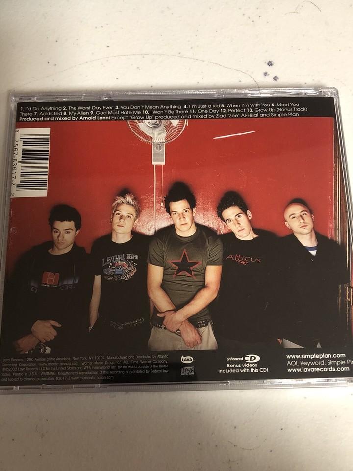 SIMPLE PLAN NO PADS NO HELMETS JUST BALLS CD OPENED BUT IN NEAR MINT ...