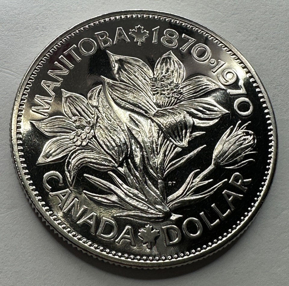 1970 Canadian Proof Like Nickel Dollar Coin. Special Edition 100 Year ...