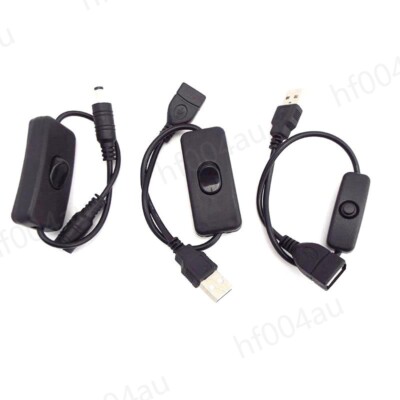 5V 12V adapter DC USB type c Power switch button male to female ...