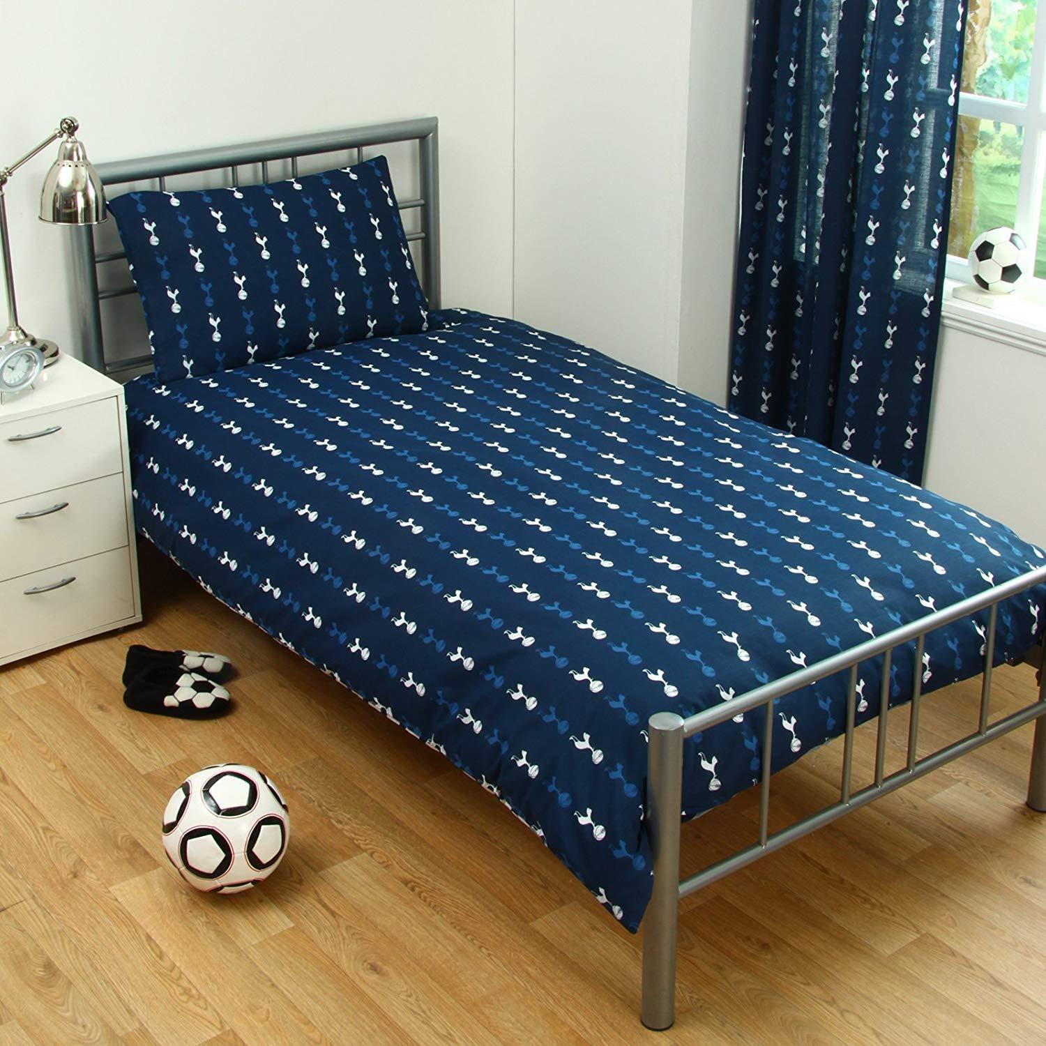 TOTTENHAM HOTSPUR FC PULSE SINGLE REVERSIBLE DUVET COVER SET FOOTBALL ...