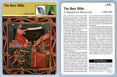 The Bury Bible - The Arts - British Heritage Edito-Service SA 1979 Card ...