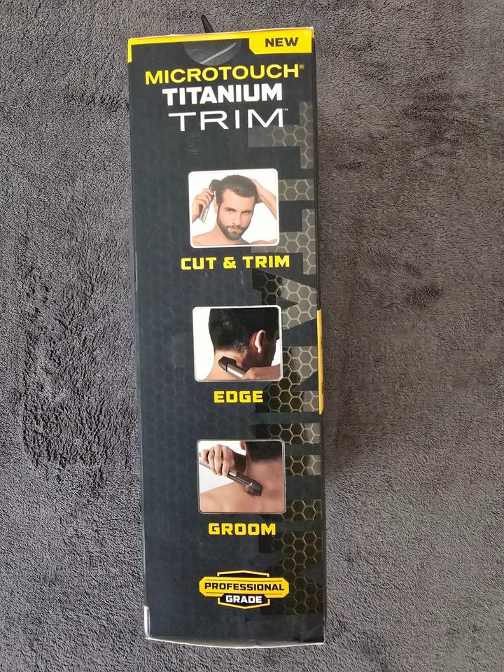 Microtouch Titanium TRIM Lighted Hair Cutting Tool and Body Groomer ...