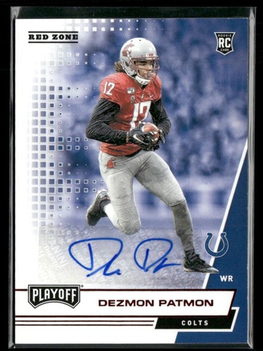 Dezmon Patmon 2020 Panini Playoff Red Zone RC Auto #255 Indianapolis ...