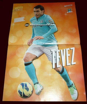 CARLOS TEVEZ - BEAUTIFUL POSTER Manchester City 2012 size 16,14 x 10,83 ...