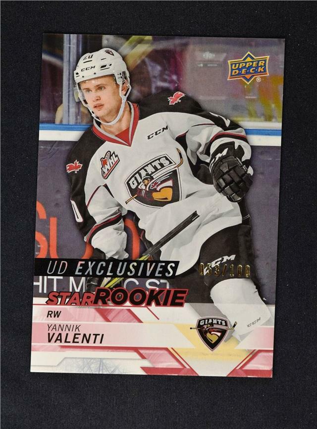 2018-19 UD Upper Deck CHL Star Rookies Exclusives #397 Yannik Valenti ...