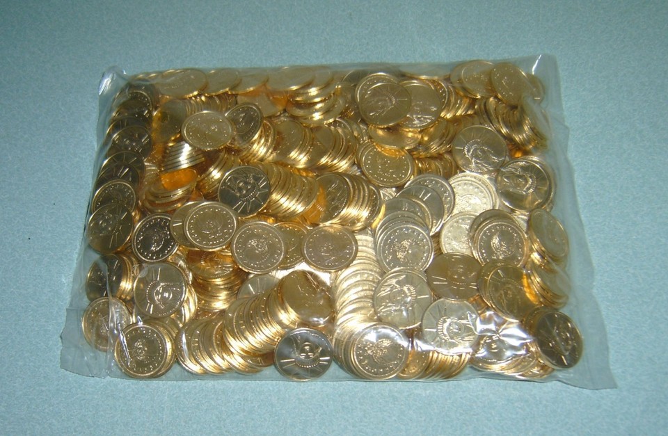 NEW 500 GOLDEN LIBERTY / EAGLE PACHISLO SLOT MACHINE TOKENS - NEW | eBay