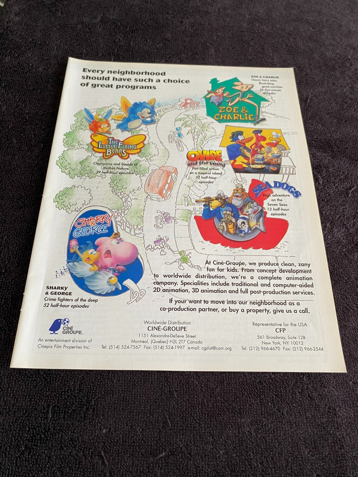 OVIDE AND GANG, ZOE & CHARLIE, LITTLE FLYING BEARS, SEA DOGS, SHARKY & GEORGE ad | eBay