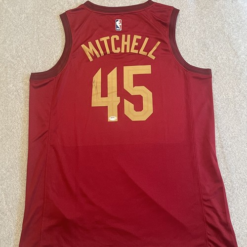 Donovan Mitchell Signed Jersey PSA/DNA Cleveland Cavaliers Cavs ...
