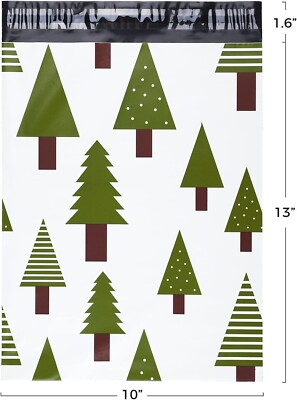 (25) 10x13 Designer Christmas Poly Mailers Green Tree's Shipping ...