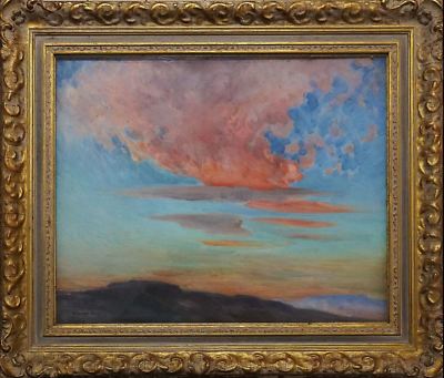 STUART REID (1883-1971) Oil Sunset Alice Springs 1920 Australian ...