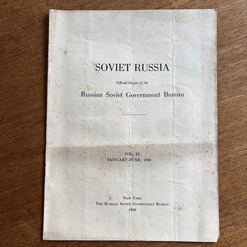 Soviet Russia Russian Soviet Govt Bureau Vol II Jan-June 1920 | eBay