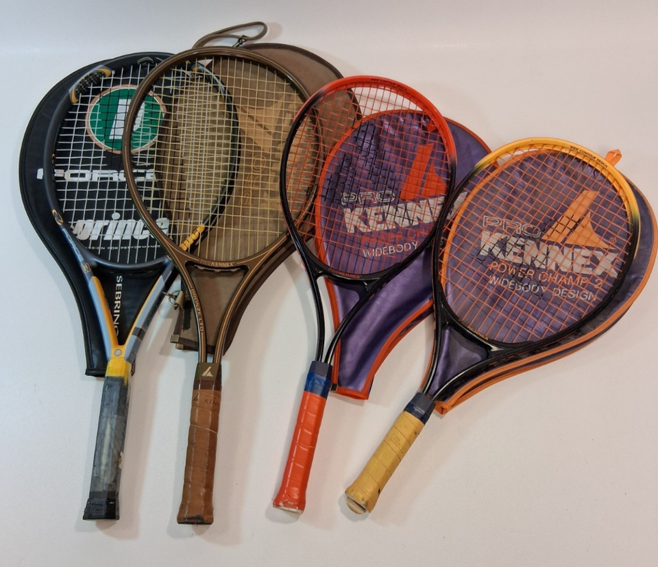 Lot of 4 Tennis Racquets Prince Force 3 Pro Kennex Bronze Widebody ...