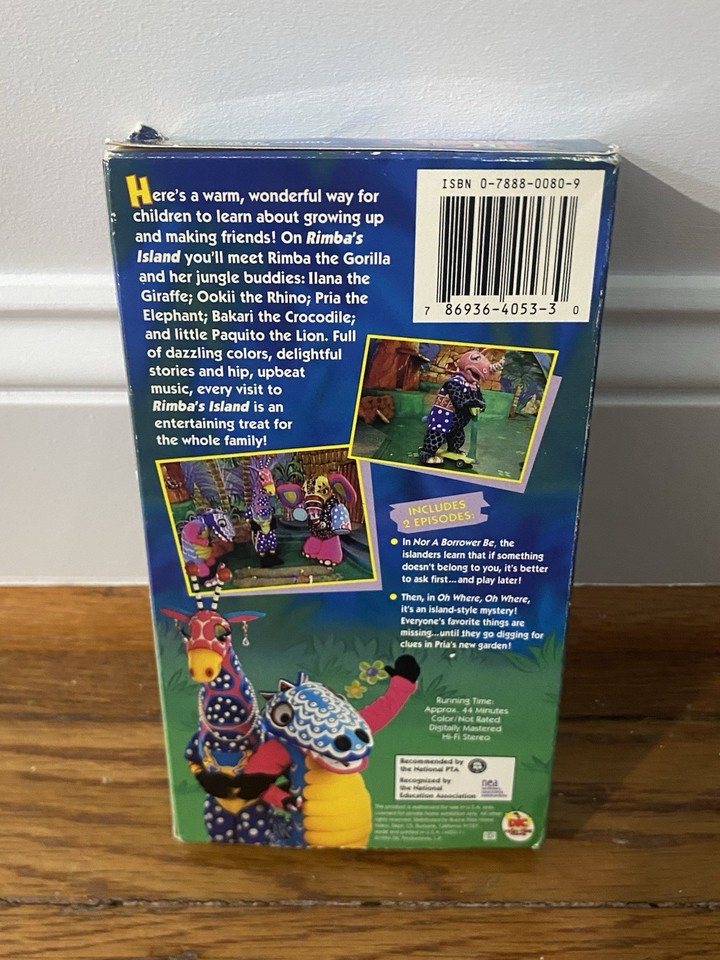 Rimba’s Island Lost And Found VHS Tape 1994 Dic Toon-time Video Sing ...