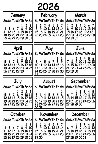 PLAIN YEARLY VERTICAL LOCKER OFFICE KITCHEN FRIDGE 2026 MAGNETIC ...