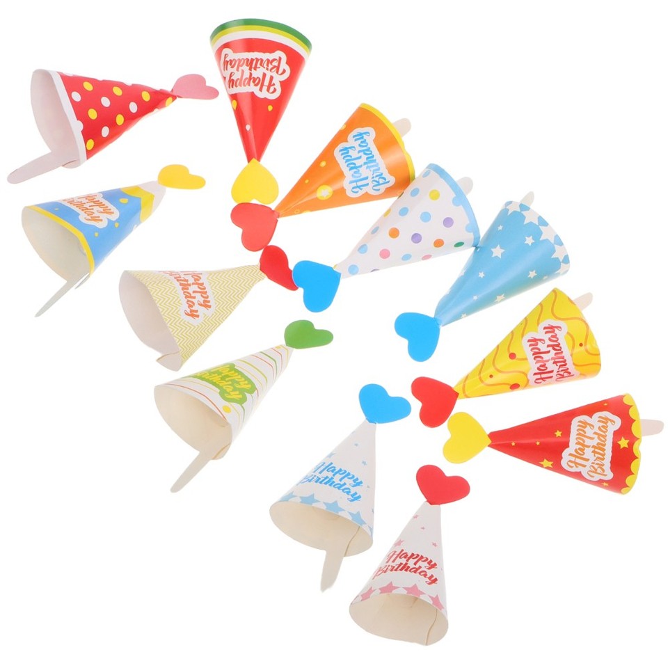 36 Pcs Ice Cream Hats Mini Birthday Cake Toppers for Baby Shower | eBay