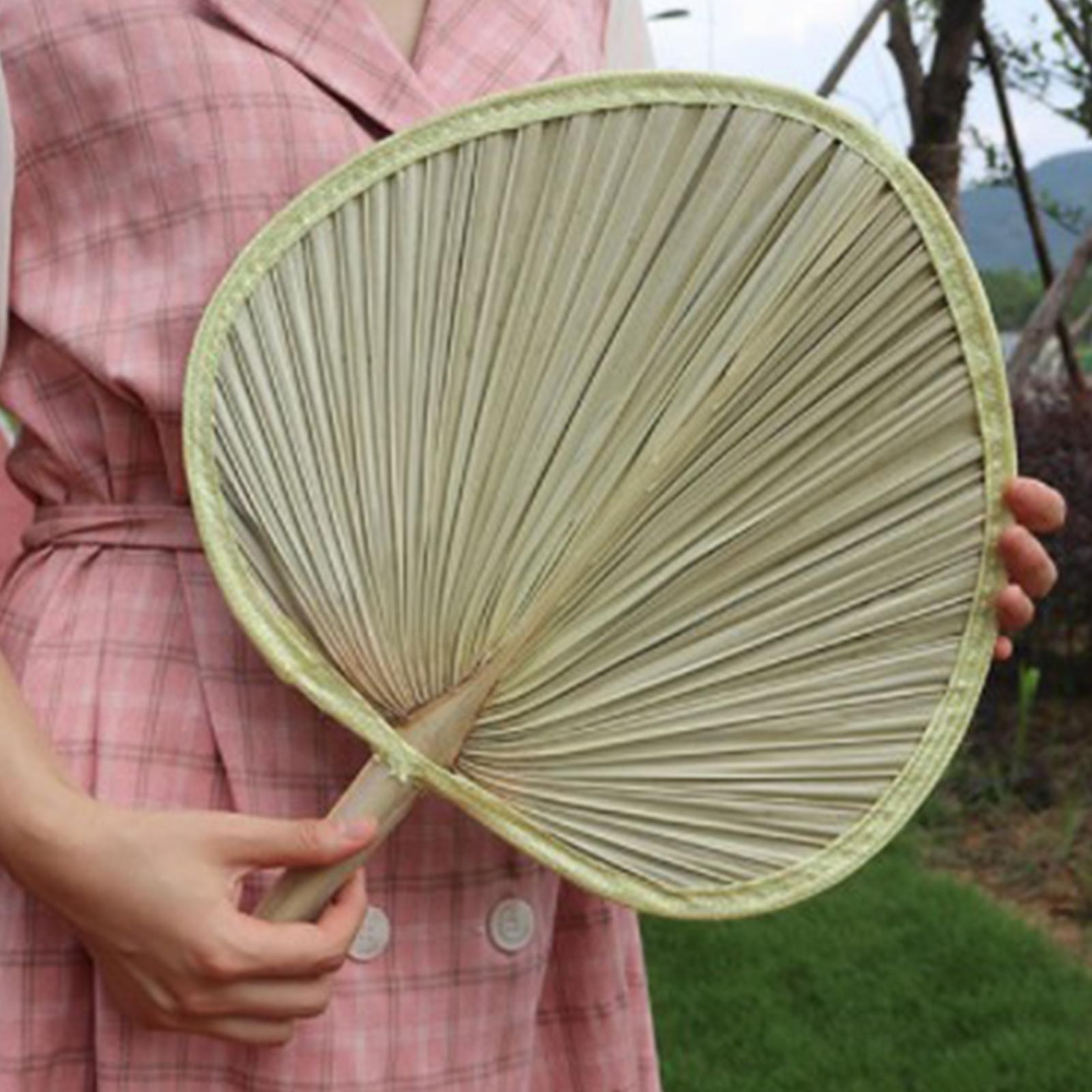 Rustic Handmade Fan Natural Woven Palm Leaf Hand Fan … - Gem