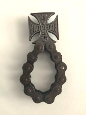 WEST COAST CHOPPERS Iron Cross Logo Motorcycle Chain Beer Bottle Opener ...