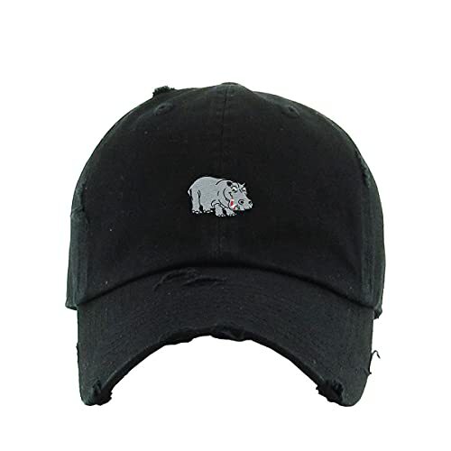 Hippopotamus Vintage Baseball Cap Embroidered Adjustable Distressed Dad ...