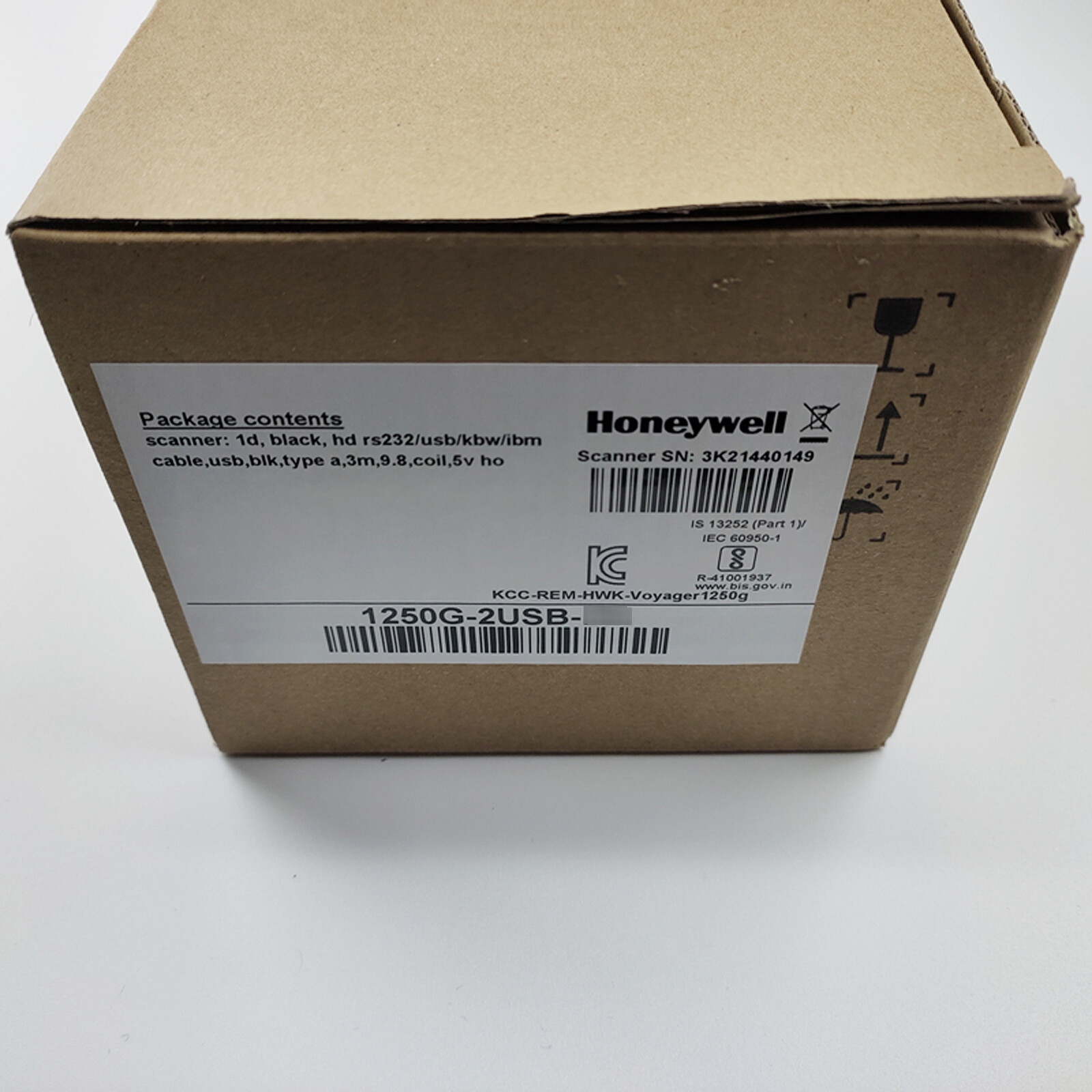 Honeywell 1250g-2usb-1 Voyager 1D Laser Barcode Scanner USB Kit w/Neck ...