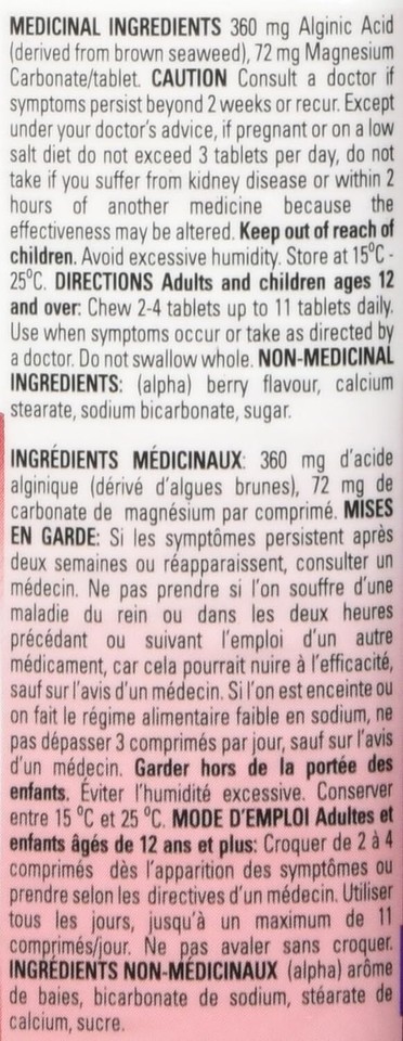GAVISCON Max Relief Berry Blend, 50 Chewable Foam Tabs, Long Expiry ...