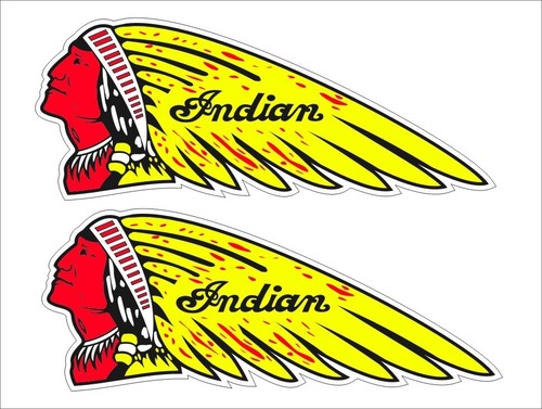 Indian Stickers TWO (2) 190 x 75 mm each | eBay