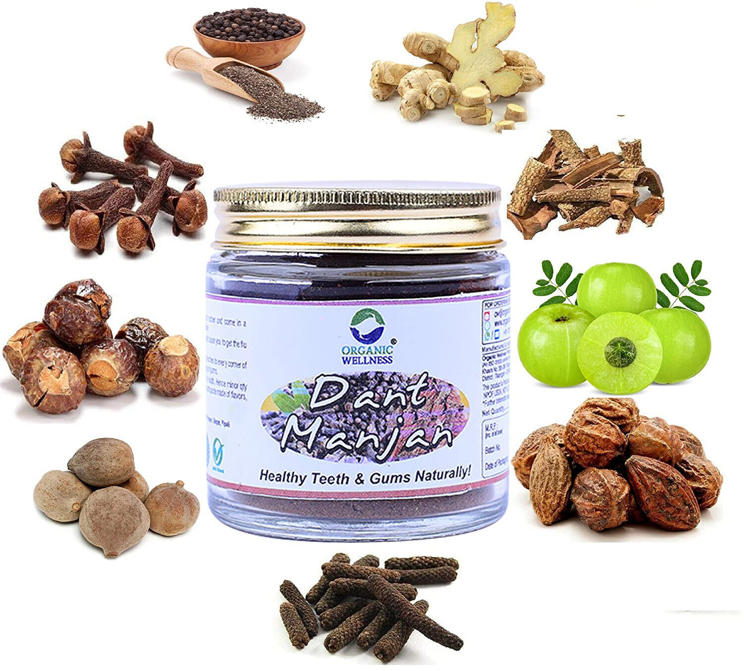 Organic Wellness Dant Manjan Tooth Powder 40gm Bottle | eBay