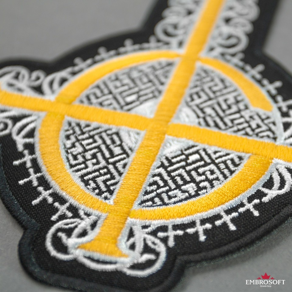 Ghost BC Golden Grucifix Cross Symbol with Pattern Band Embroidered ...