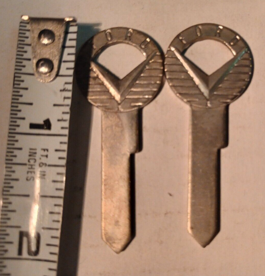 2 RARE! Vintage FORD KEYS BLANK MADE IN USA | eBay