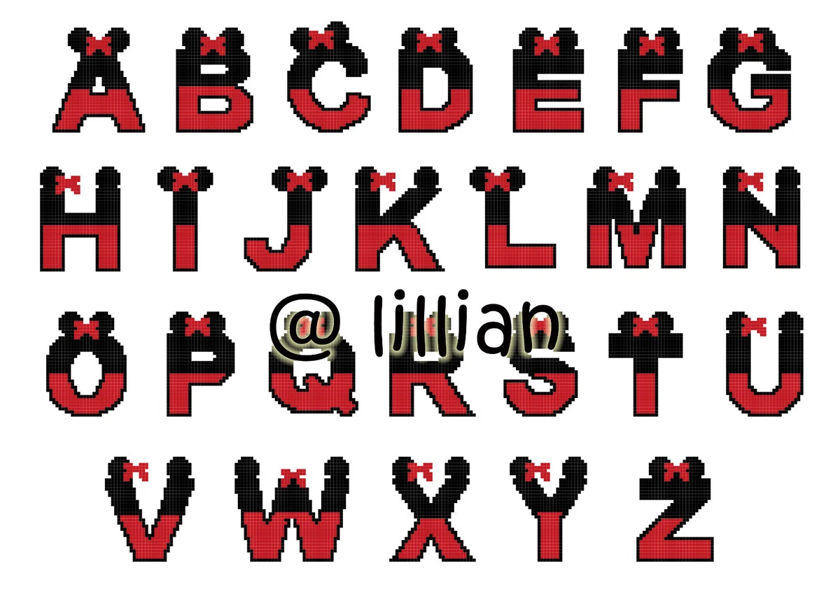 Minnie Mouse Letter Font