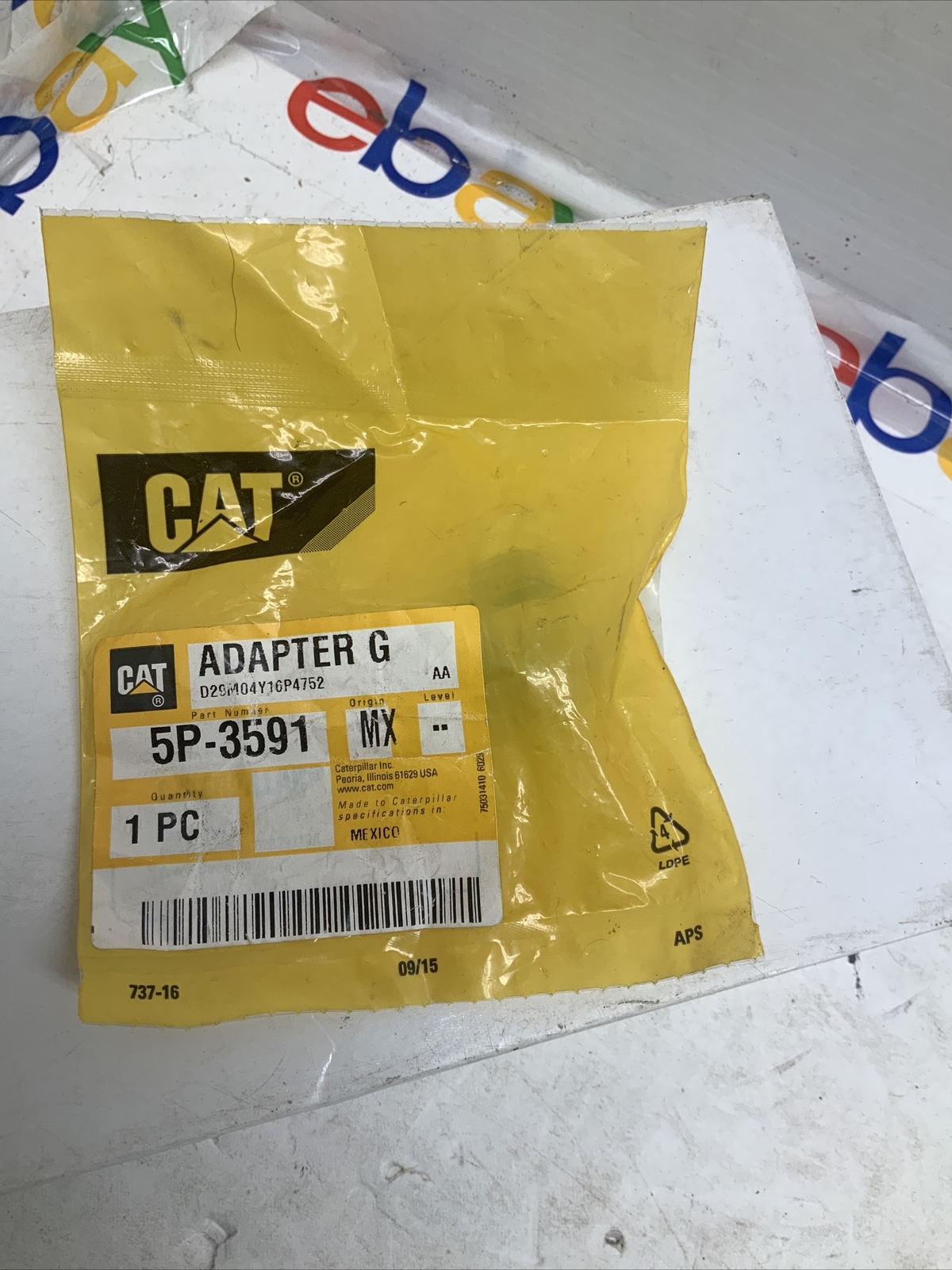 CAT 5P3591 - 5P-3591 Adapter G Fits Caterpillar 3608-3612-3616-G3606 ...