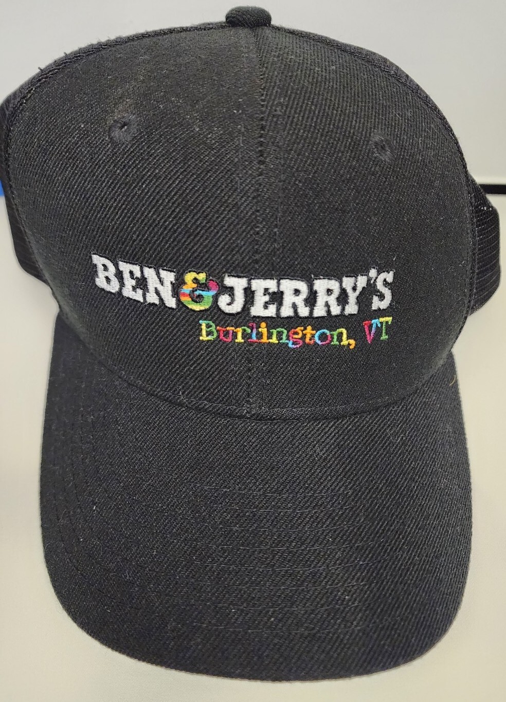 Rare Vintage Ben And Jerry’s Hat w/ Stitched Rainbow … - Gem