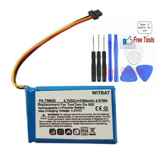 Rechargeable 6027A0090721 1100mAh Battery for TomTom GO 600 Portable ...