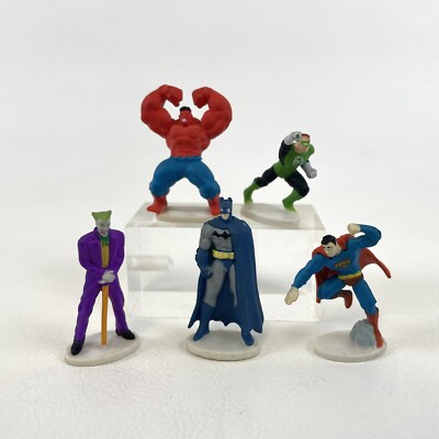 Marvel DC Treehouse Kids Superhero Mini Figures 1" Lot of 5 Hulk Batman ...