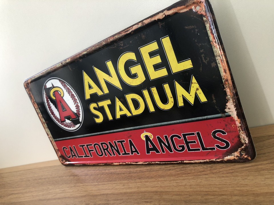Metal sign California Angels vintage California Angels home stadium ...