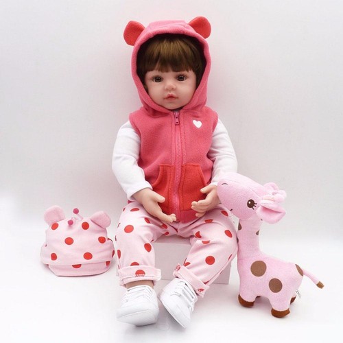 Simulation Soft Silicone Reborn Doll Girl Playmate Toy Newborn Baby ...