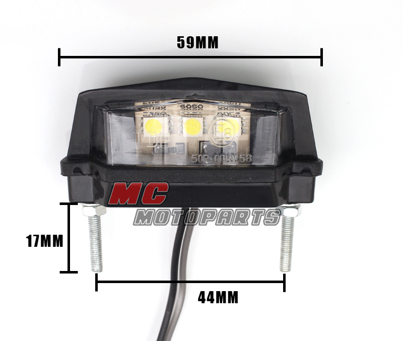 MOTORCYCLE LED REAR TAIL LIGHT NUMBER PLATE QUAD BIKE/SCOOTER/MOPED | eBay