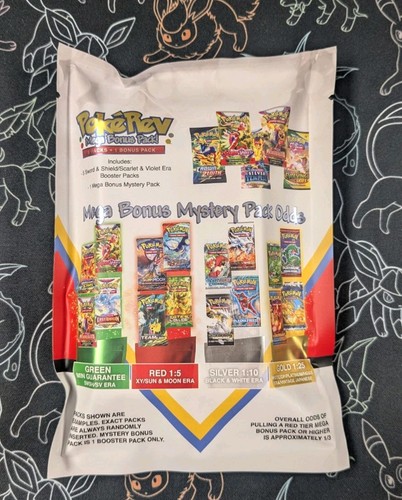 PokeRev Mystery Pack 4.0 Sealed 6 Pokemon Booster Packs 5+1 Bonus Pack ...