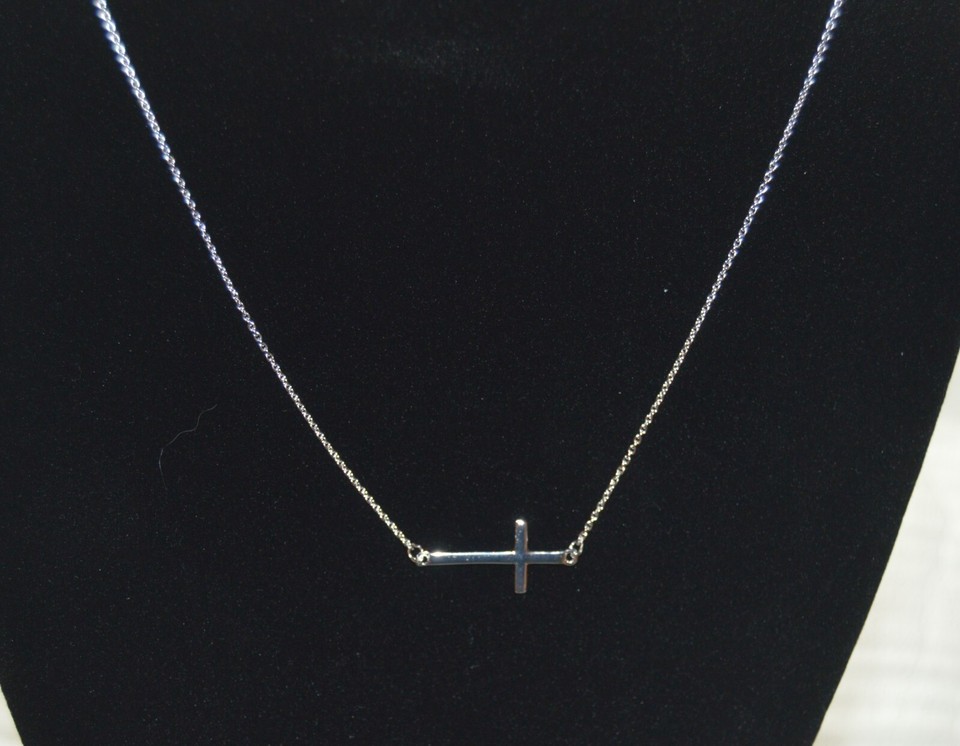 Silver 925 Off Center Cross Necklace #jewelry #Cross #fashion # ...