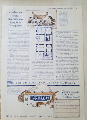 1926 Lehigh Portland cement co homes built inspection layout design ...
