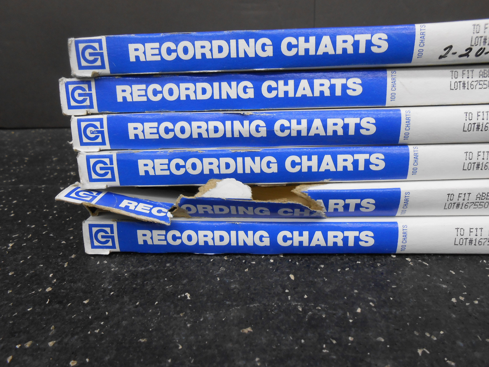 LOT OF 6 GRAPHIC CONTROLS RECORDING CHARTS 500P1225-103 100/BOX | eBay