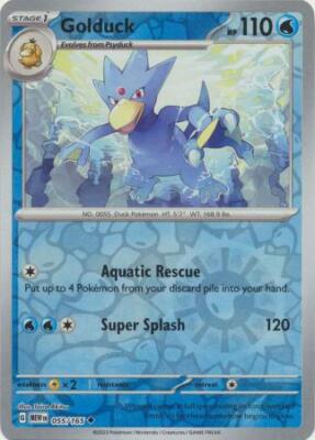 GOLDUCK 055/165 151 POKEMON ENGLISH (REVERSE HOLO, NM) | eBay